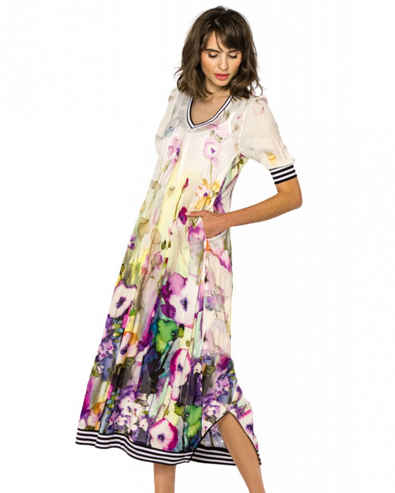 Šaty BEATE HEYMANN dámske 828-12 purple flower | BENOFASHION