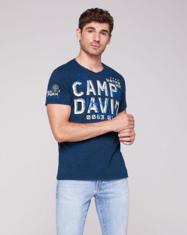 Tričko CAMP DAVID pánske CB2207-3734-21 shadow navy | BENOFASHION